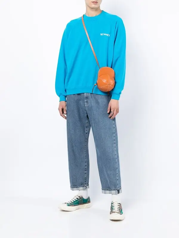 Sunnei Logo Print Crewneck Sweatshirt