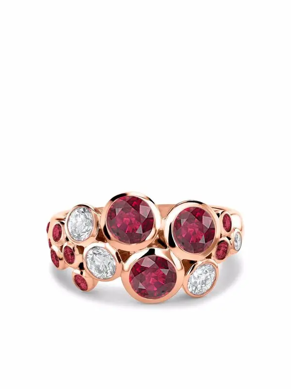PRAGNELL 18kt Rose Gold Ruby And Diamond Ring - Pink