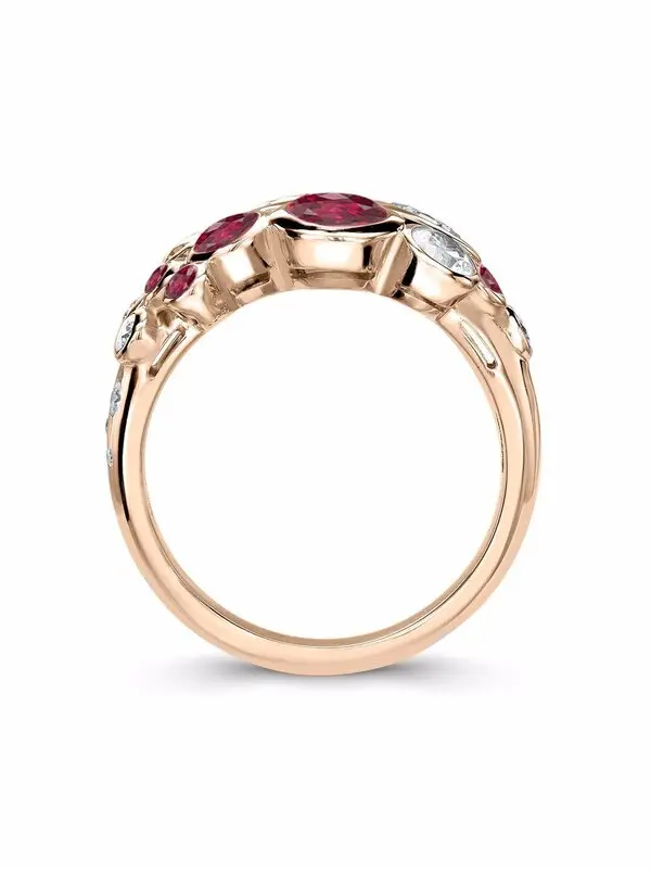 PRAGNELL 18kt Rose Gold Ruby And Diamond Ring