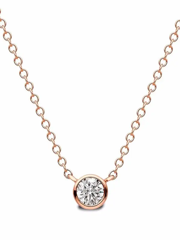 PRAGNELL 18kt Rose Gold Diamond Pendant Necklace - Pink