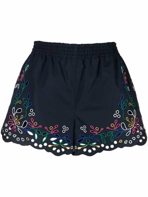 Chloé Broderie Anglaise Mini Shorts