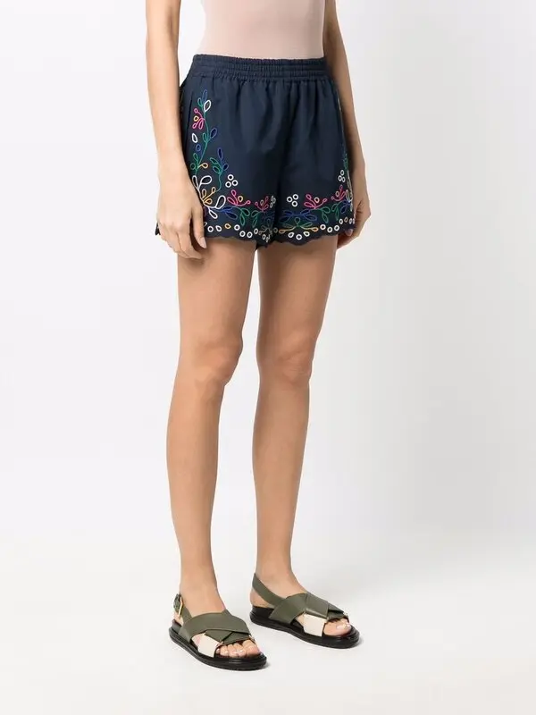 Chloé Broderie Anglaise Mini Shorts