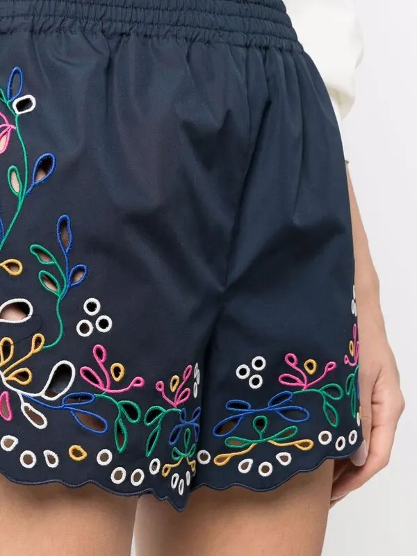 Chloé Broderie Anglaise Mini Shorts