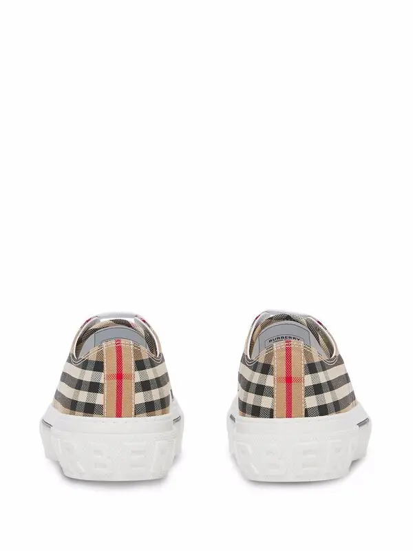 Burberry Vintage Check Cotton Sneakers - Neutrals