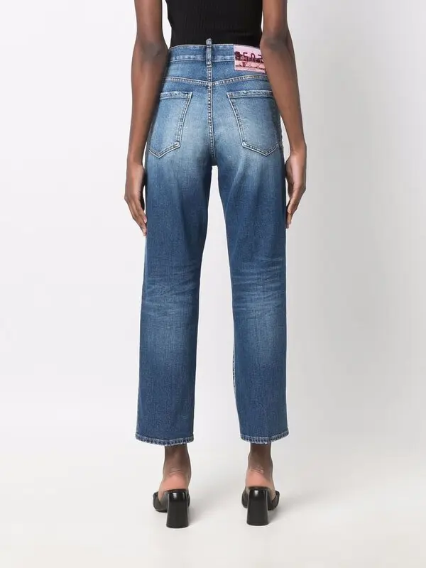 Dsquared2 Distressed Straight-leg Jeans