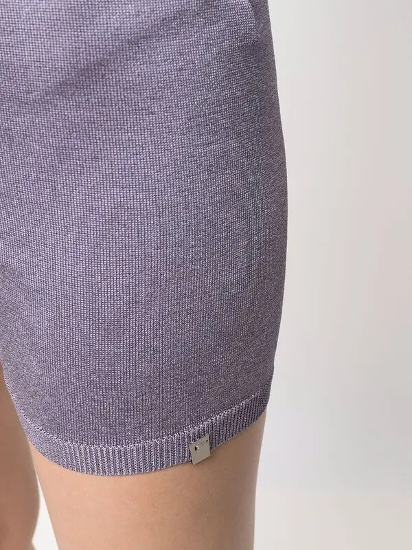 1017 Alyx 9sm Metallic-thread Knitted Shorts - Purple