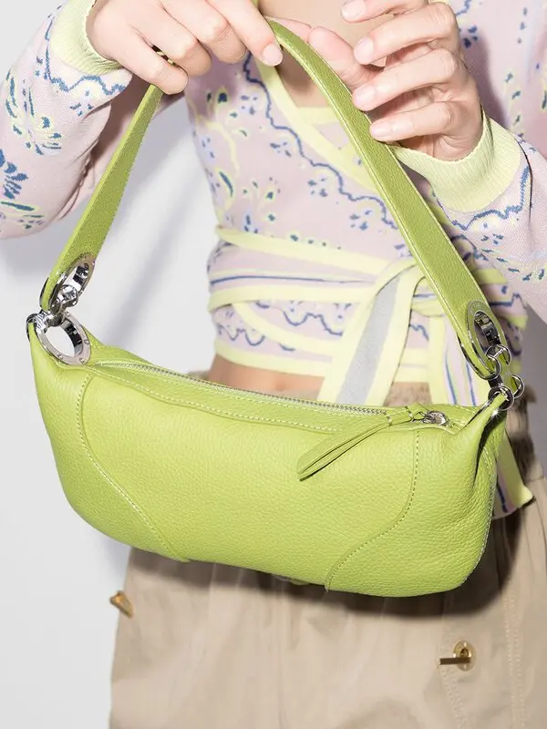 By Far Amira Panelled Shoulder Bag - Green