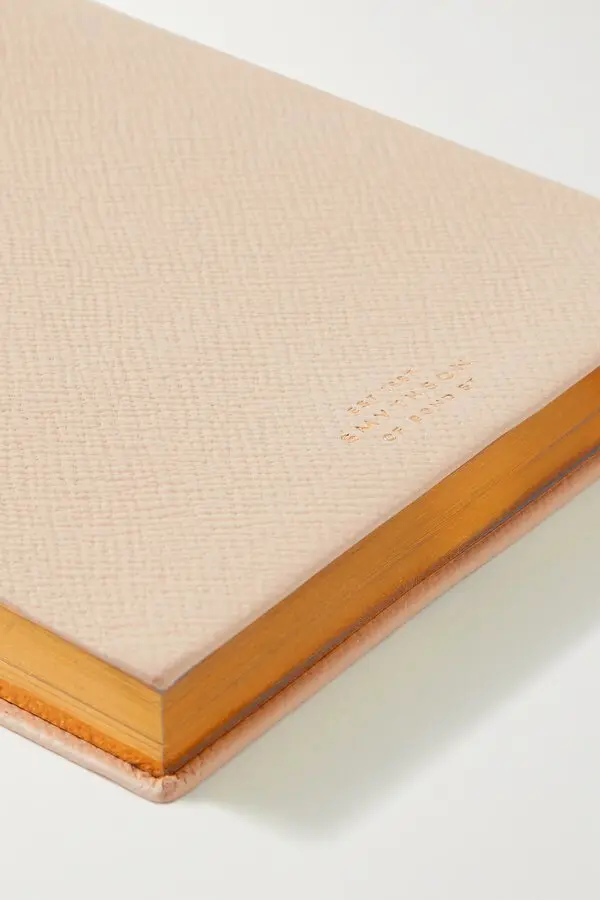 Smythson Panama Textured-leather Notebook