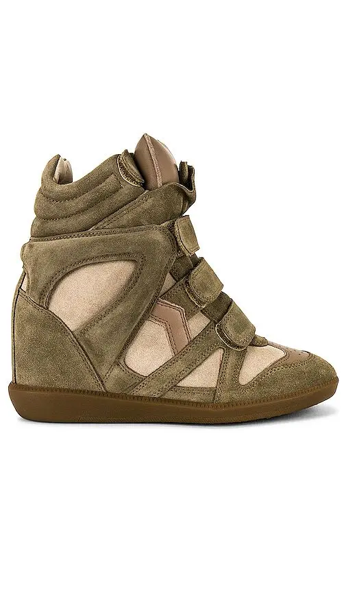 Isabel Marant Bekett Sneaker In Olive - Taupe | Editorialist