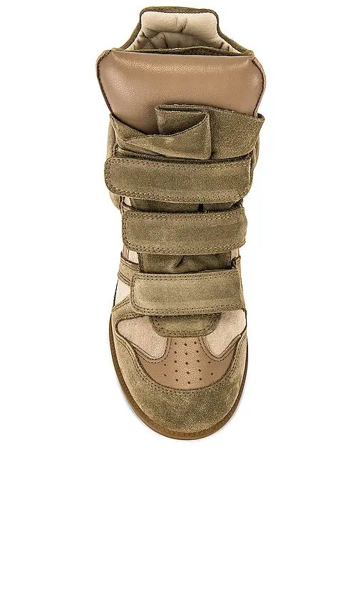 Isabel Marant Bekett スニーカー　カーキ　グレージュ　37 Isabel Marant Bekett Sneaker In Olive - Taupe | Editorialist