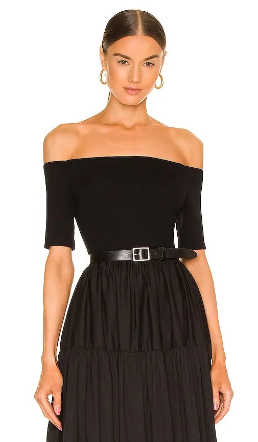 Enza Costa Half Sleeve Off-shoulder Top