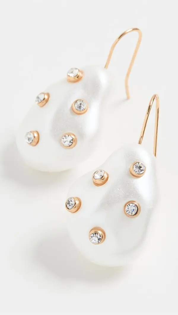 KENNETH JAY LANE Earrings With Faux Pearl And Crystal