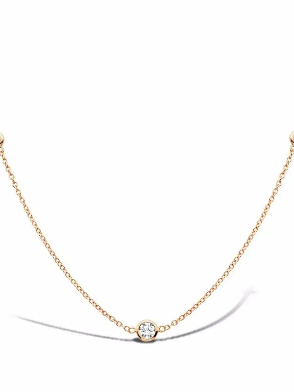 PRAGNELL 18kt Rose Gold Sundance Diamond Pendant Necklace - Pink