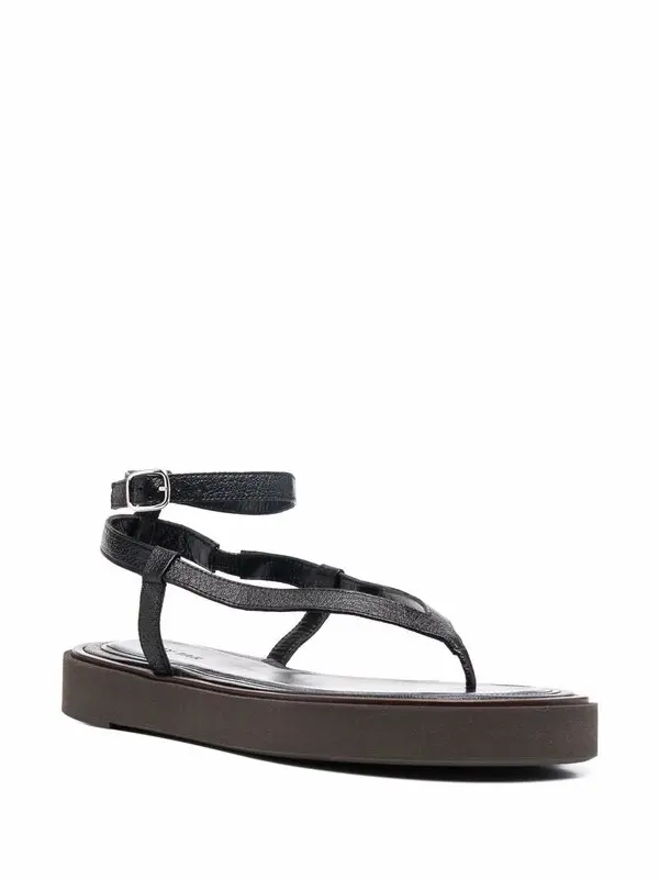By Far Cece Wraparound Sandals - Black