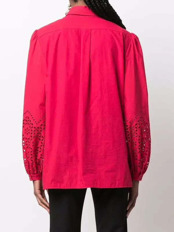 Alberta Ferretti Embroidered Cotton-blend Shirt