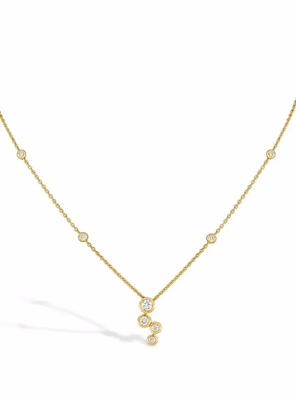 PRAGNELL 18kt Rose Gold Diamond Drop Pendant Necklace