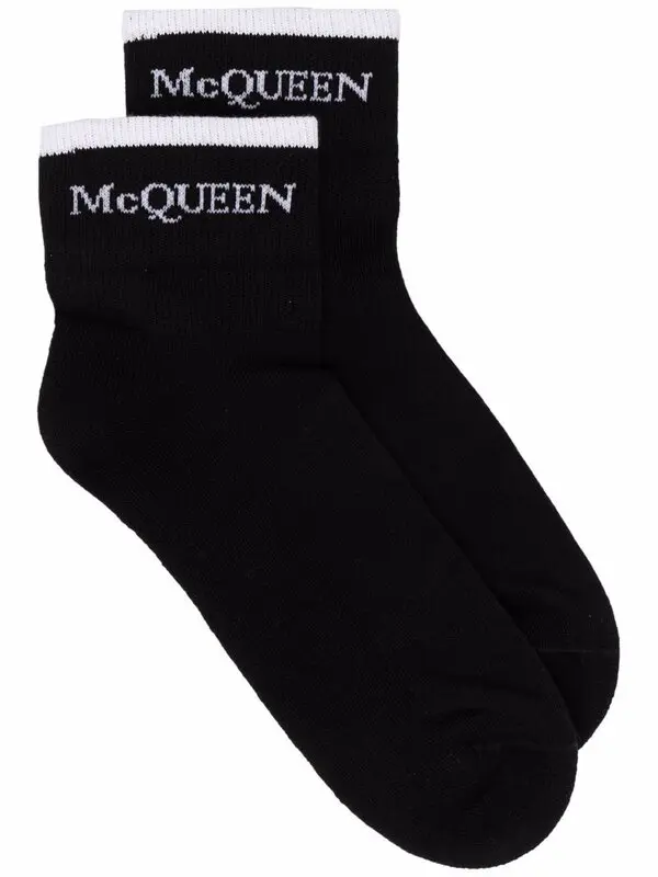 Alexander McQueen Two-pack Ribbed Socks - Black