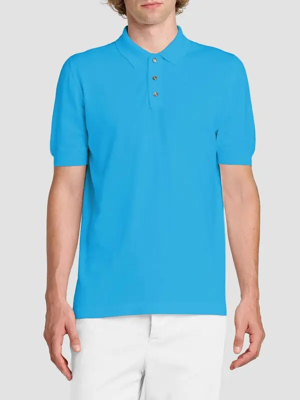Kiton Cotton Polo Shirt - Turquoise