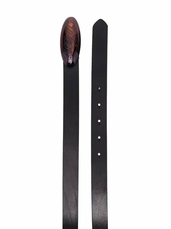 DIESEL® Logo-buckle Leather Belt