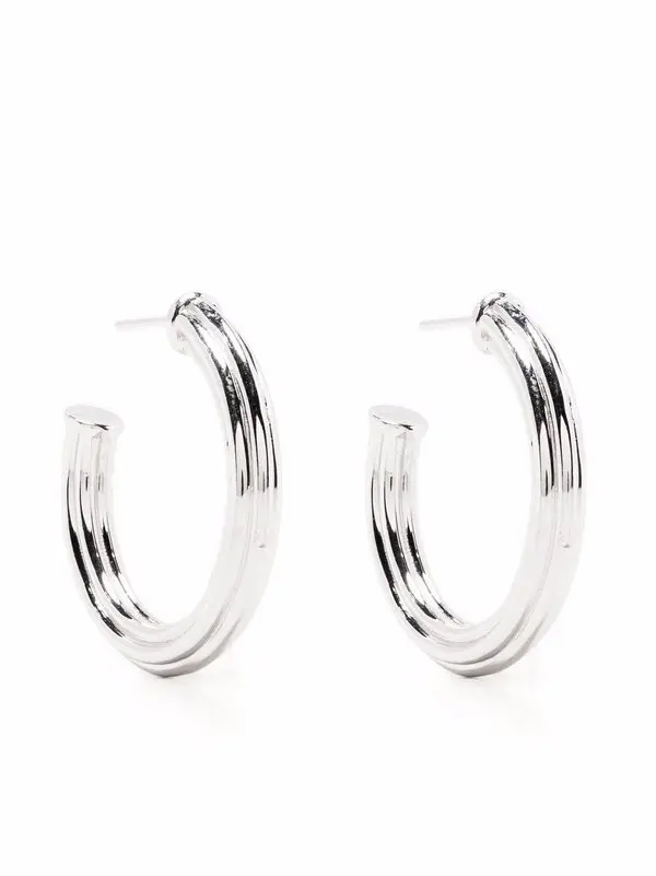 MISSOMA Large Ridge Hoop Earrings - Silver