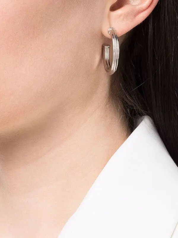 MISSOMA Large Ridge Hoop Earrings - Silver
