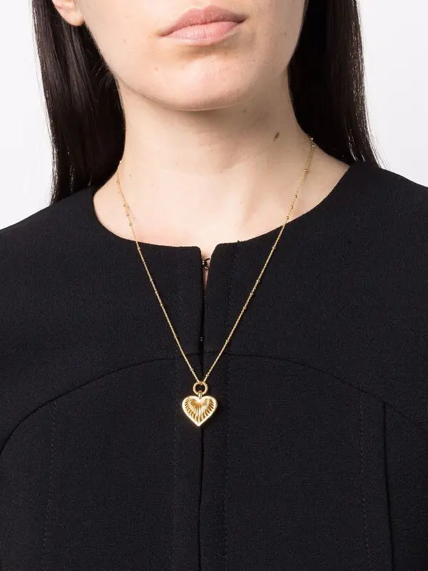 MISSOMA Ridge Heart Charm Necklace