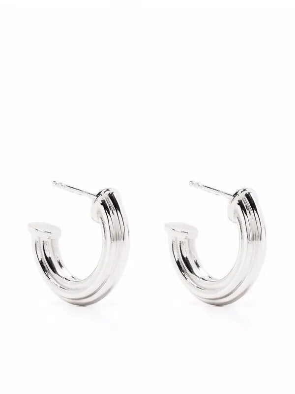 MISSOMA Medium Ridge Hoop Earrings - Silver