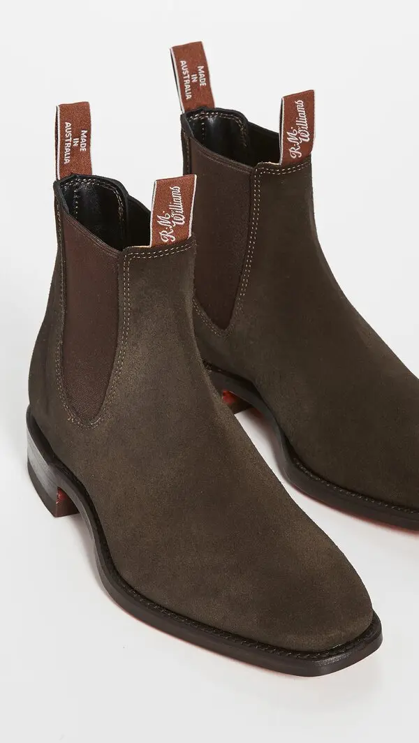 R.m. Williams Suede Chelsea Boots - Chocolate