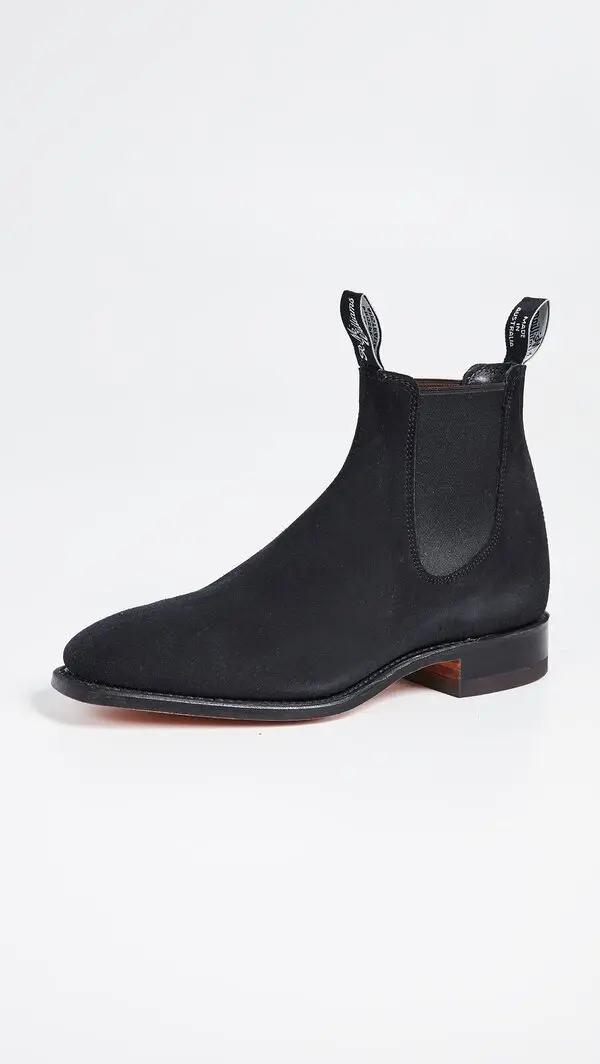R.m. Williams Suede Chelsea Boots - Black