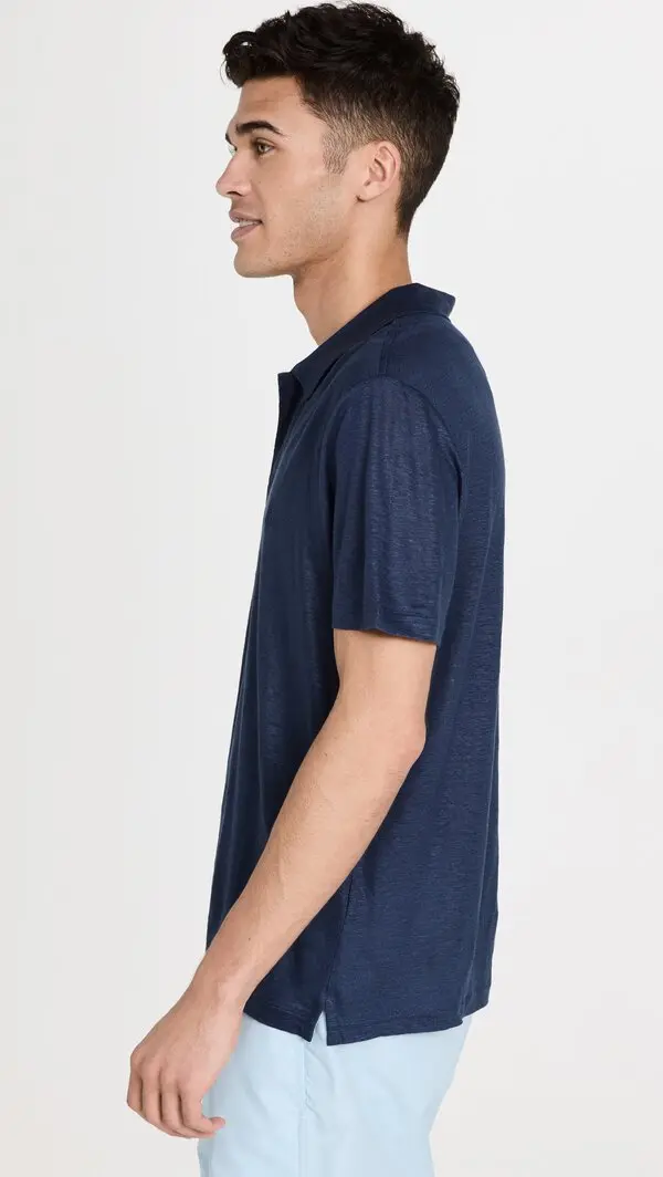 Vilebrequin Linen Pyramid Polo Shirt - Navy