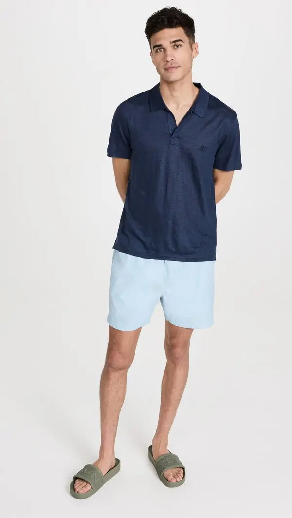 Vilebrequin Linen Pyramid Polo Shirt - Navy