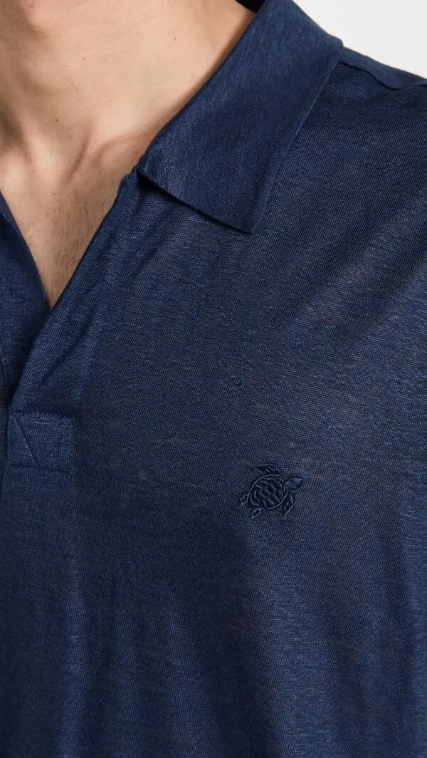 Vilebrequin Linen Pyramid Polo Shirt - Navy