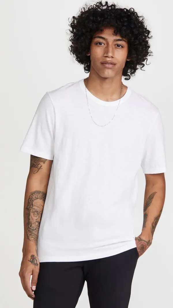 Theory Essential Cosmos Slub Cotton Tee - White