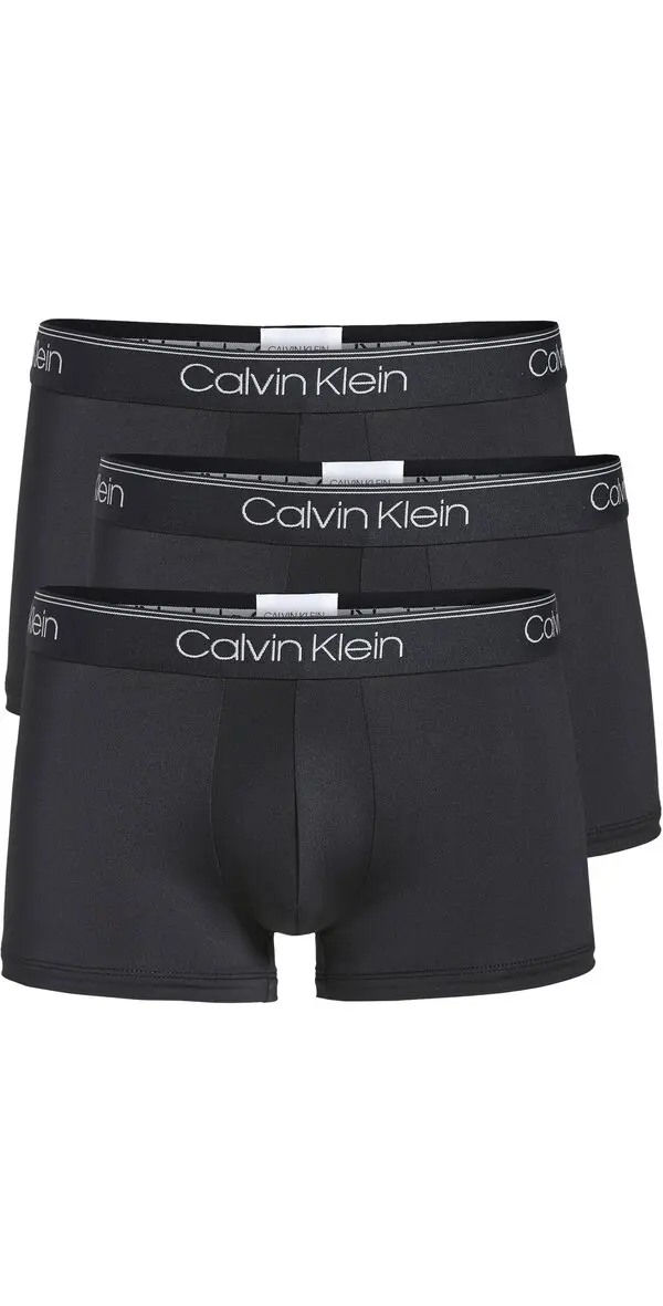 Calvin Klein Micro Stretch 3-pack Low Rise Trunks - Black