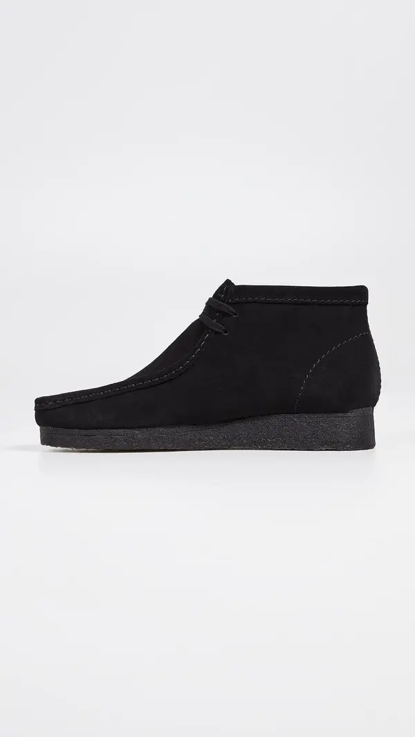Clarks Suede Wallabee Boots - Black
