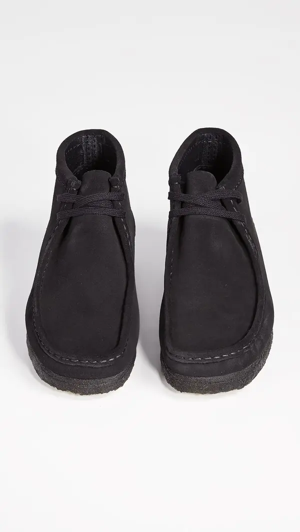 Clarks Suede Wallabee Boots - Black