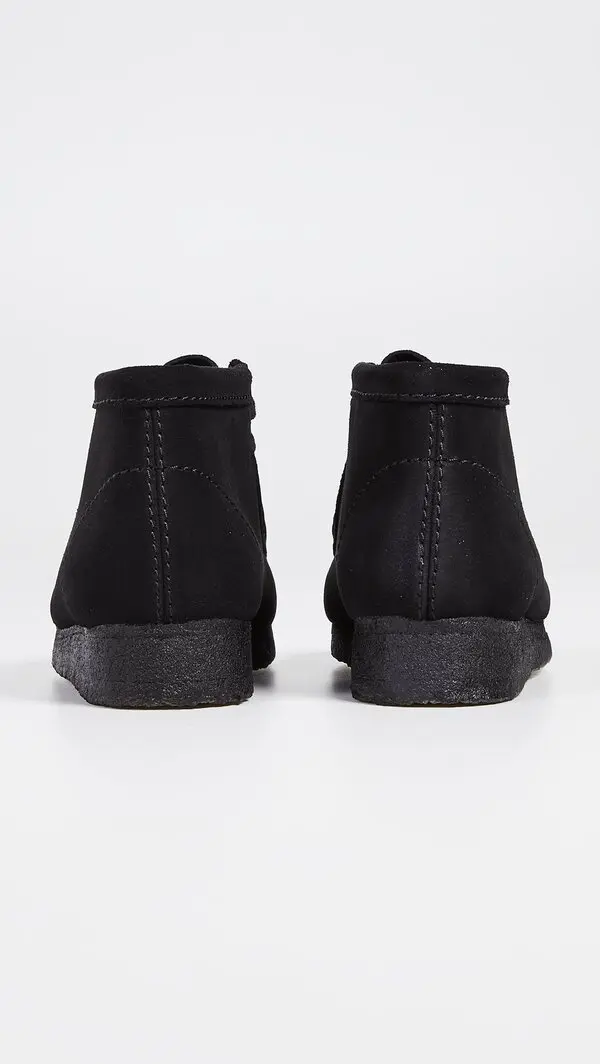 Clarks Suede Wallabee Boots - Black