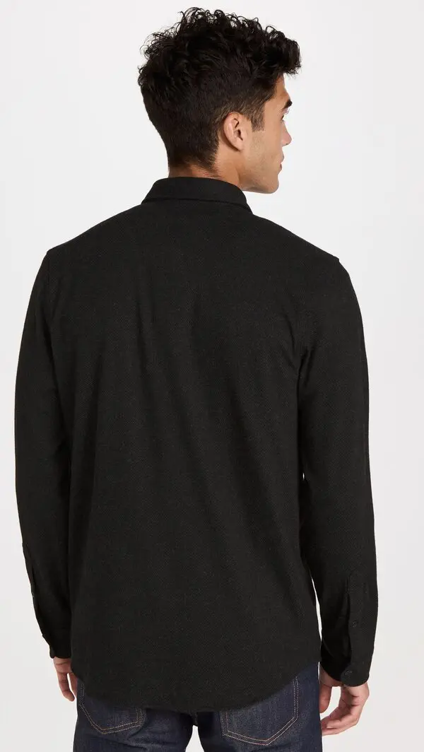 Faherty Brand Legend Sweater Shirt - Heathered Black Twill