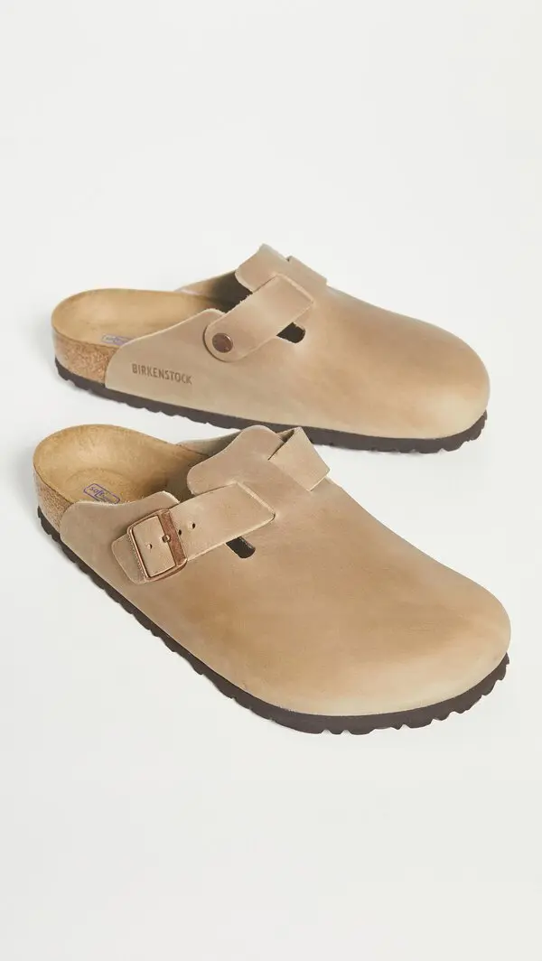 BIRKENSTOCK Boston Soft Footbed Clogs - Tobacco