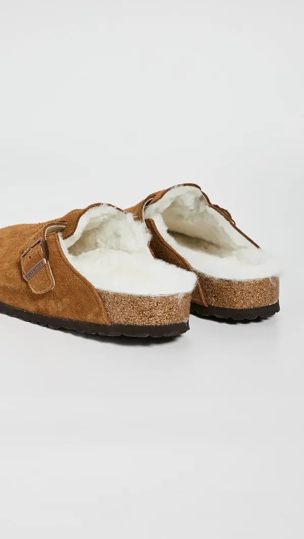 BIRKENSTOCK Boston Shearling Clogs - Mink Natural