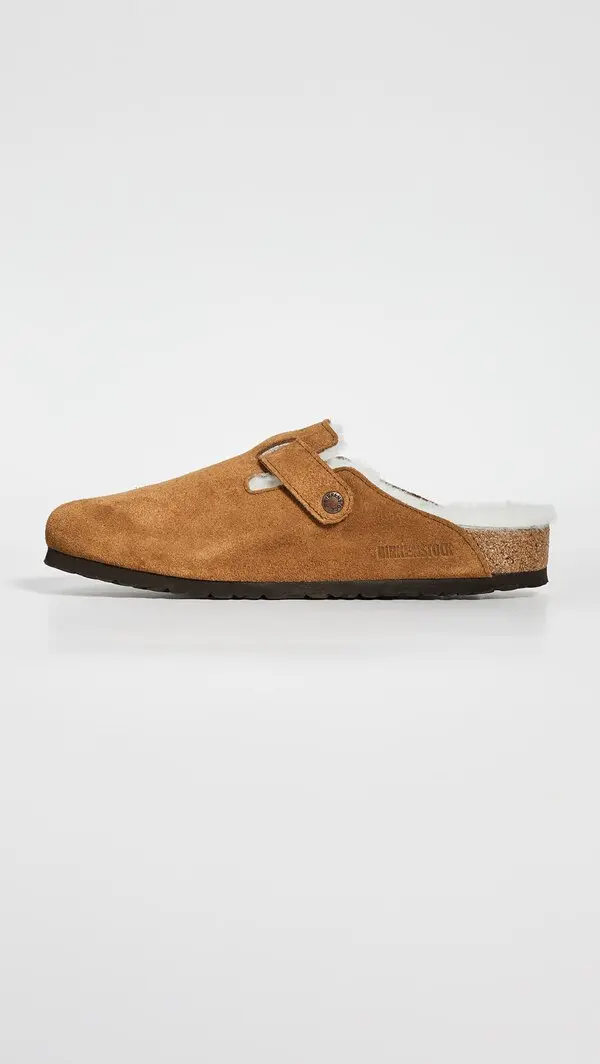 BIRKENSTOCK Boston Shearling Clogs - Mink Natural