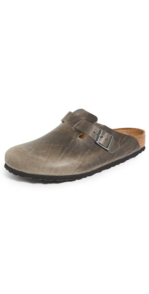 BIRKENSTOCK Boston Soft Footbed Clogs - Iron