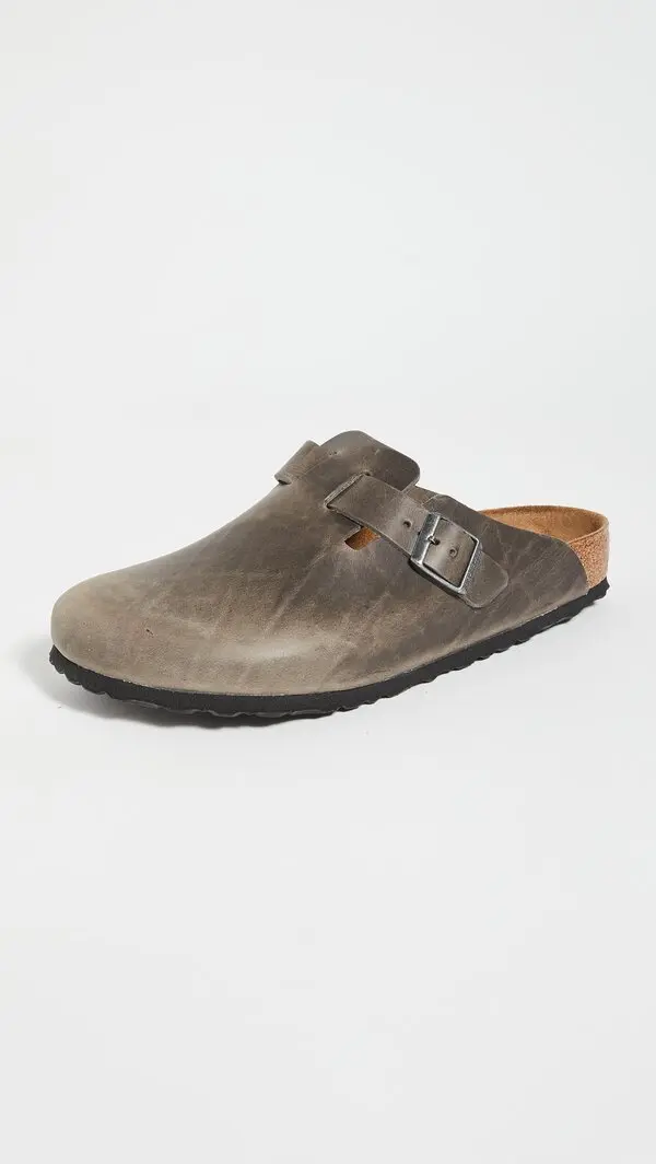 BIRKENSTOCK Boston Soft Footbed Clogs - Iron