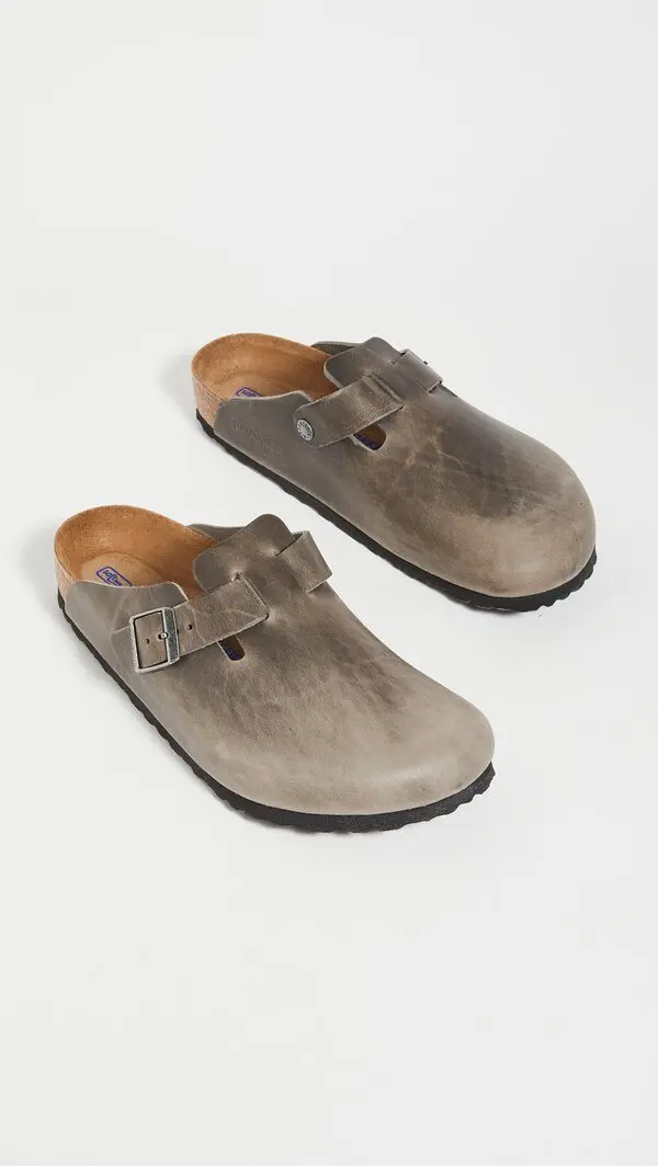 BIRKENSTOCK Boston Soft Footbed Clogs - Iron
