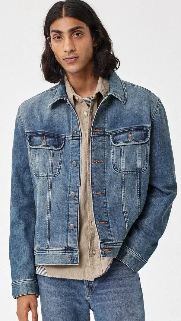 A.p.c. Washed Stretch Denim Jacket