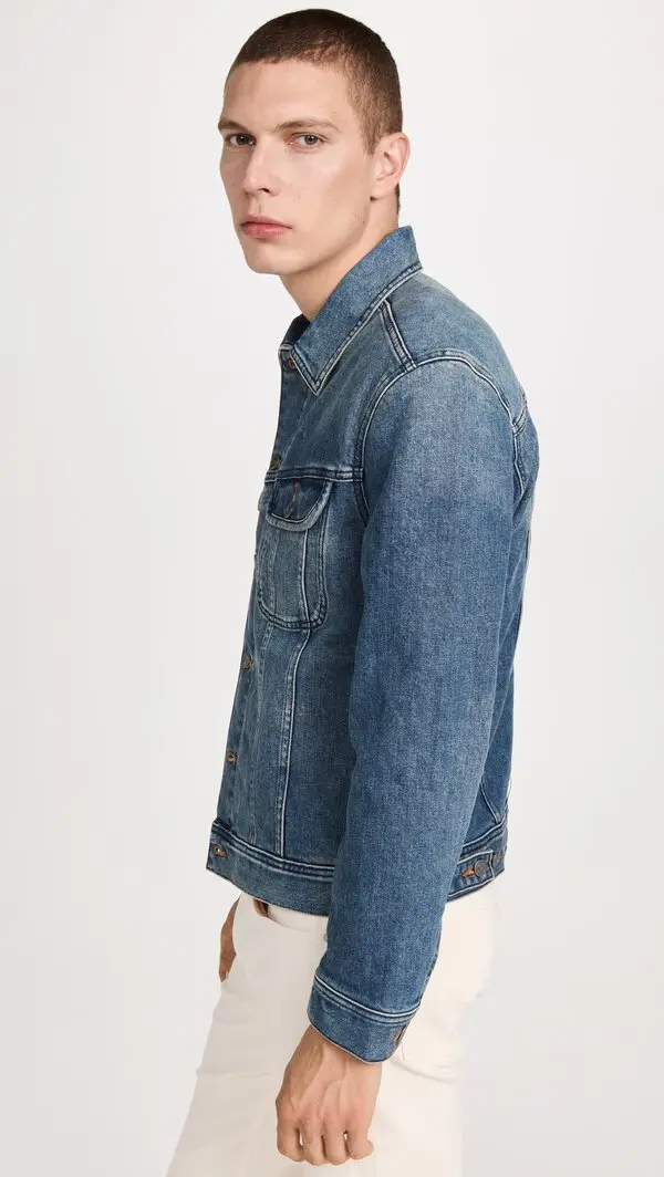 A.p.c. Washed Stretch Denim Jacket