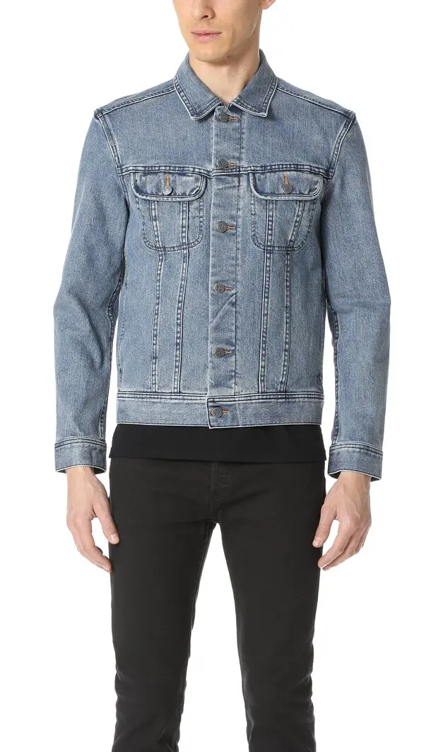 A.p.c. Washed Stretch Denim Jacket - Indigo