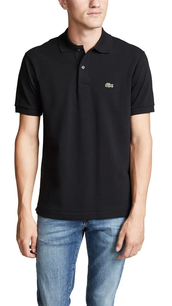 Lacoste Original Cotton Pique Polo - Black