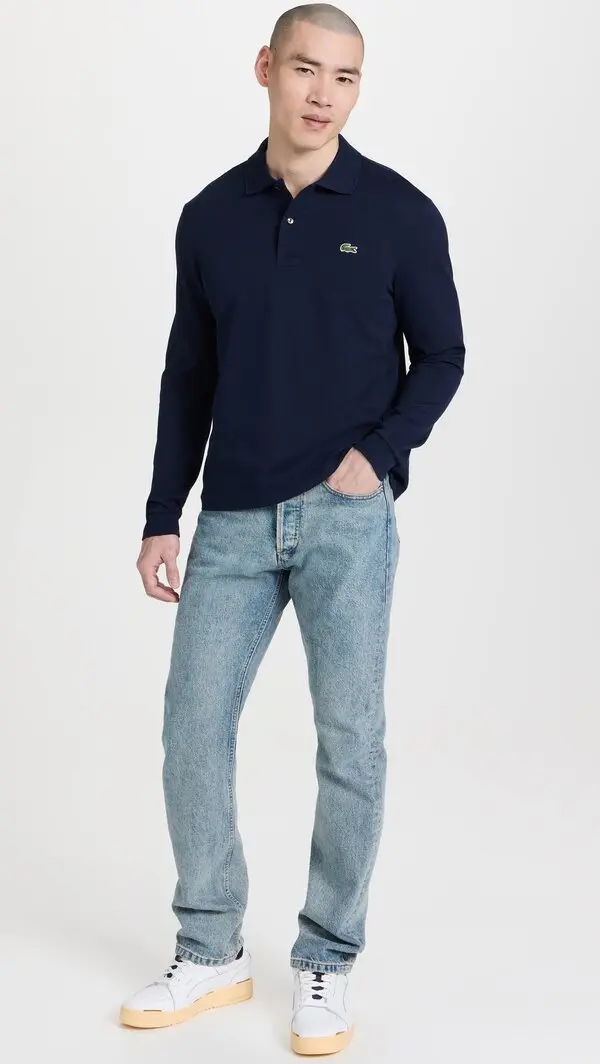 Lacoste Original Long Sleeve Cotton Pique Polo