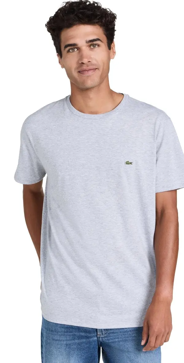 Lacoste Crew Neck Pima Cotton Jersey T-shirt - Grey Chine